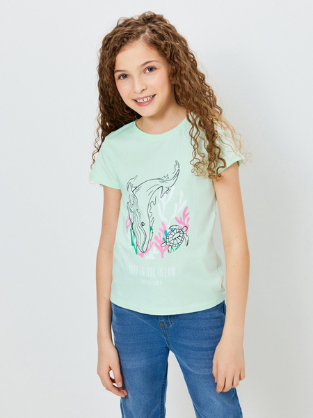 Футболка Acoola, размер 140, цвет зеленый, хлопок 100% - купить по выгодной цене в интернет ...