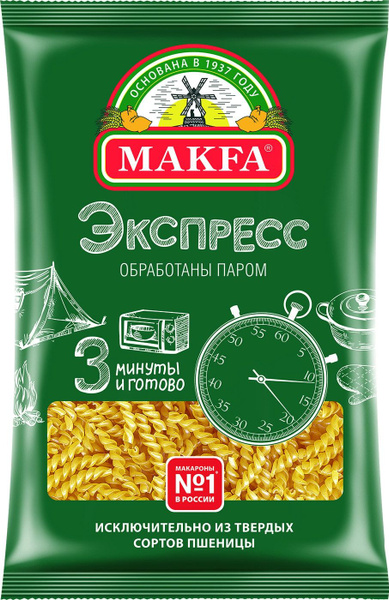 Макароны Makfa Спиральки экспресс 400г - купить с доставкой по выгодным ...