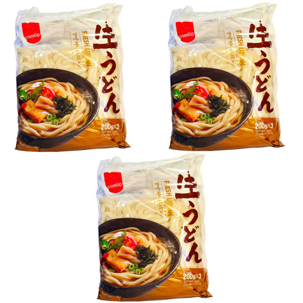 Samlip Sanuki Fresh Udon*3 шт. - удон, толстая пшеничная лапша (600гр ...