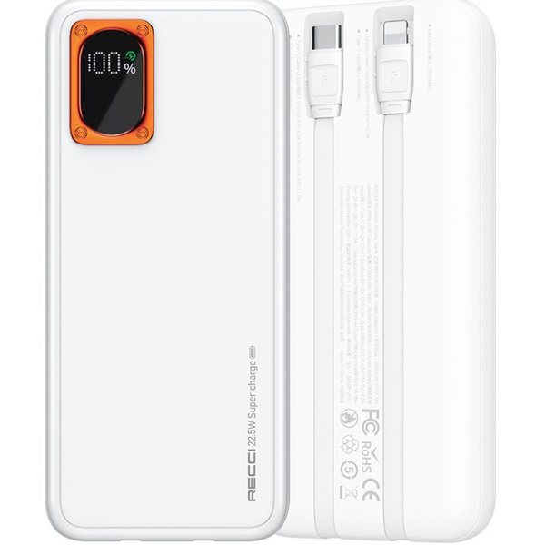 Повербанк (powerbank) (Power Bank) RECCI RPB-P28 Phantom 10000мАч, USB + Type-C, 22.5+PD20 Вт ...