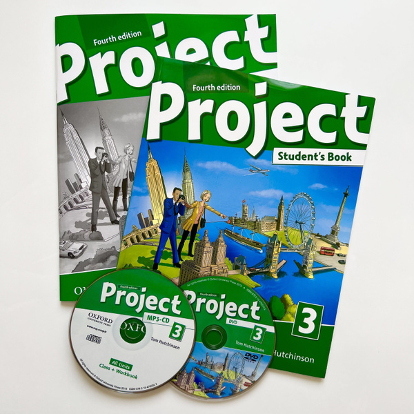 Project 3 fourth edition (четвертое издание) комплект учебник+тетрадь+CD | Hutchinson Tom ...