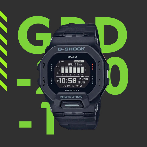 Часы G Shock Gbd 200 1e с функцией Bluetooth купить с доставкой по выгодным ценам в интернет