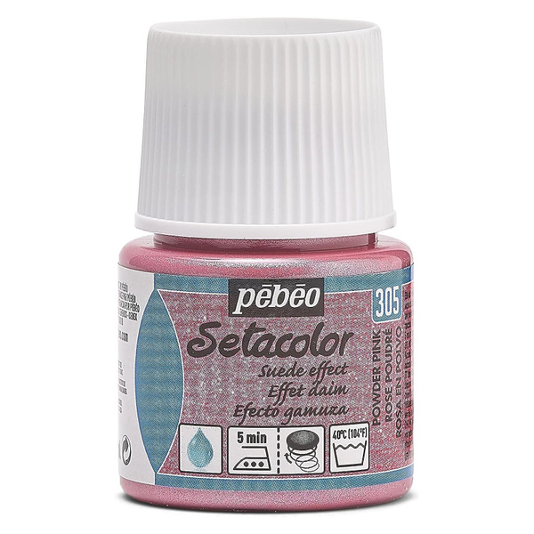 Краска для темныx и светлыx тканей с эффектом замши Setacolor, розовый ...
