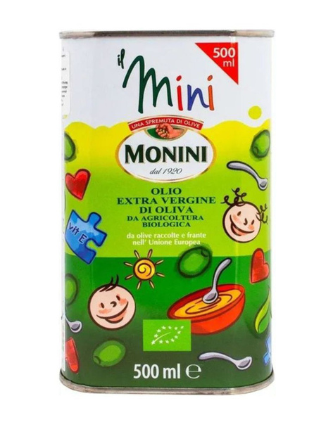 Масло оливковое Monini Extra Virgin Mini БИО Monini S.p.A. 500мл в жест. банке Италия - купить с ...