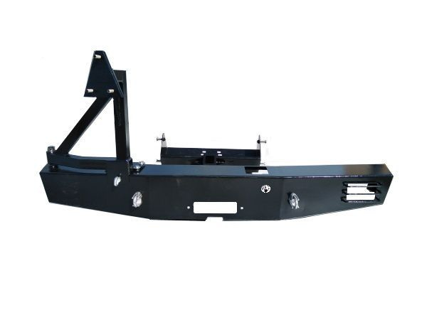 Силовой задний бампер Аллигатор с кронштейном запасного колеса, со скрытой площадкой под лебедку ...