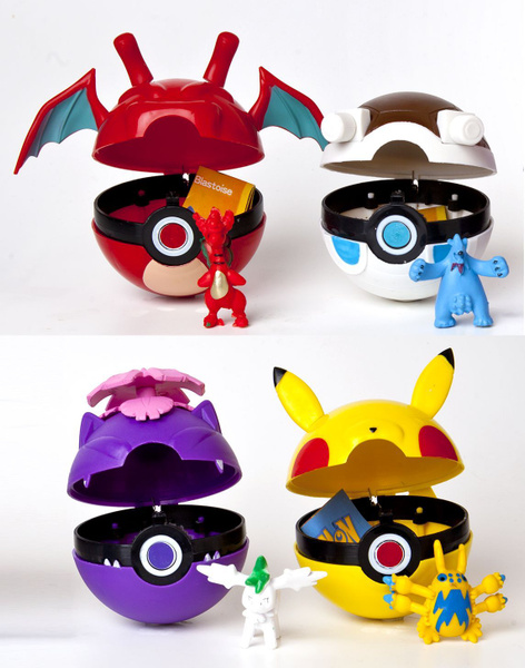 Набор игрушек Pokeball Pokemon / Покебол Покемон set 2, 4шт (8см, пакет ...