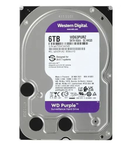 6 ТБ Внутренний жесткий диск Western Digital Purple (WD63PURZ) - купить ...