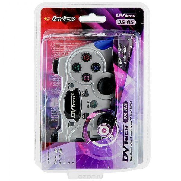 Геймпад DVTech, для Windows, PlayStation 2, серебристый - купить по ...