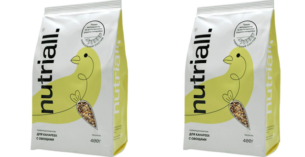 Nutriall Корм для канареек с овощами, 400 г, 2 шт - купить с доставкой по выгодным ценам в ...