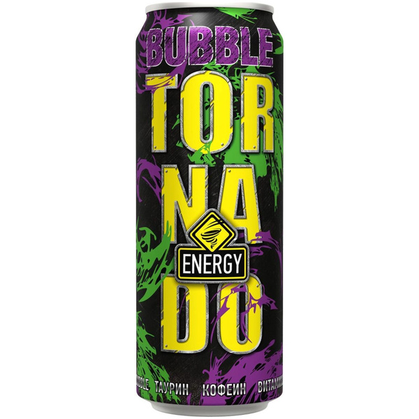 Энергетик Tornado Bubble безалкогольный газированный, 450мл, 4 шт. - купить с доставкой по ...