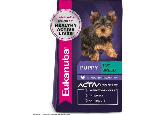 Сухой корм Eukanuba Puppy Toy Breed для щенков миниатюрных пород, 500 г ...