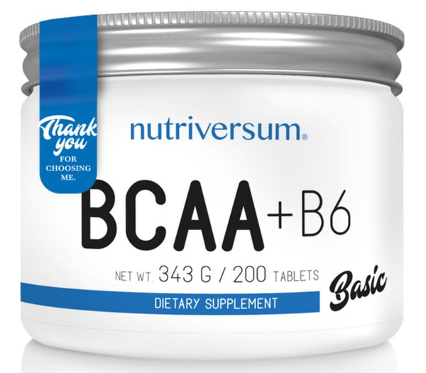 Аминокислоты БЦАА Nutriversum BCAA+B6 Basic 200 таблеток - купить с ...