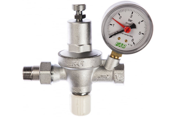 Автоматический редуктор с манометром 1/2", 0-6 бар FA 2110 12 FAR ...