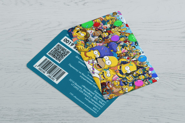 Наклейка на карту тройка the Simpsons - купить с доставкой по выгодным ...