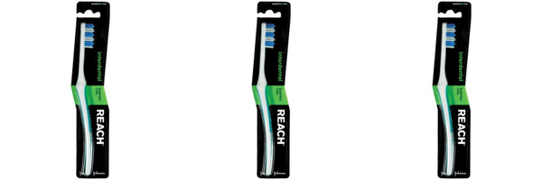 Reach Зубная щетка interdental, межзубная чистка, средней жесткости, 3 ...