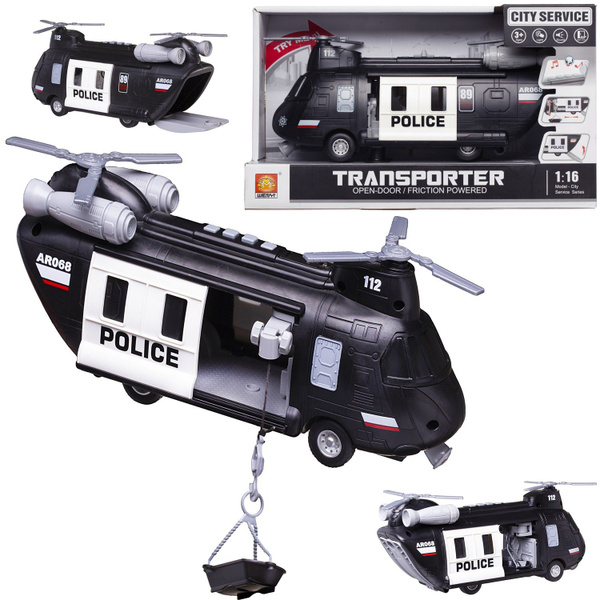 Вертолет Junfa полицейский 1:16 фрикционный свет звук - купить с доставкой по выгодным ценам в ...