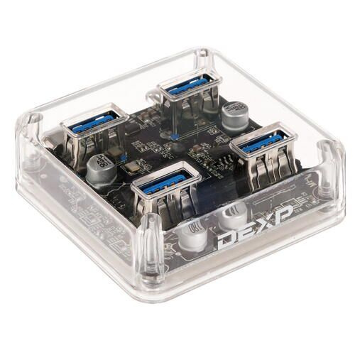 USB-разветвитель DEXP MH4U - купить с доставкой по выгодным ценам в интернет-магазине OZON ...