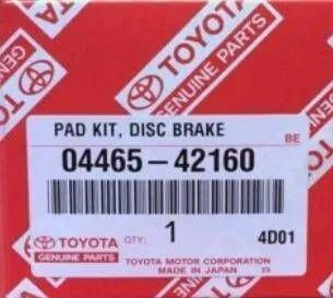 Колодки тормозные Toyota 04465-42160 Передние - купить по низким ценам ...