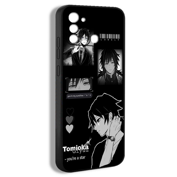чехол для смартфона Подходит для Tecno Spark 8c Клинок Гио Томиока аниме черный аниме черный