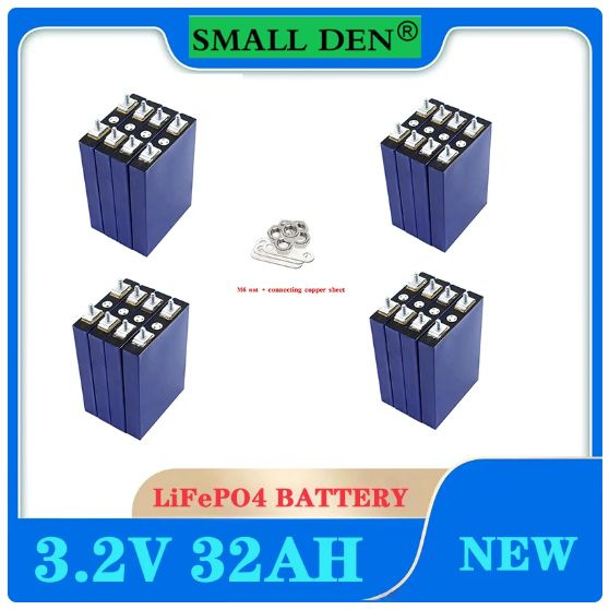 Новый аккумулятор 3.2V 32Ah LiFePO4 с разрядом 3C 32000 мАч DIY 12V 24V ...