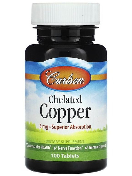 Медь Carlson Labs Chelated Copper 100 таблеток - купить с доставкой по ...