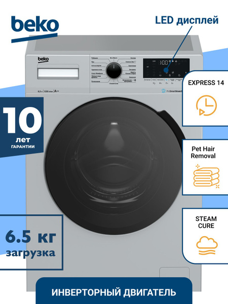 Стиральная машина Beko WSPE6H616A, серый - купить по выгодной цене в ...