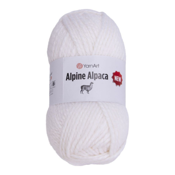 Пряжа для вязания YarnArt Alpine alpaca new 1440 белый 150 гр/120 м 20% ...