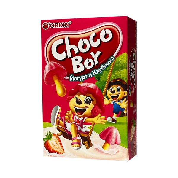 Упаковка 30 пачек Печенье ORION ChocoBoy Йогурт и клубника 40г - купить ...