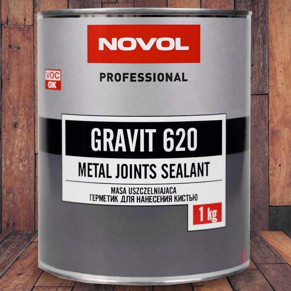 Полиуретановый герметик для авто 1 кг NOVOL серый / Герметик шовный под ...