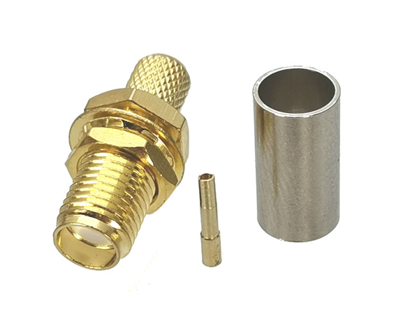 ВЧ-разъём SMA(female) обжимной под кабель RG-58 - купить с доставкой по ...