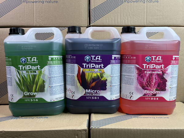 Комплект удобрений Flora Series HW GHE (Tripart Terra Aquatica Grow+Micro+Bloom) 3x5 л купить на ...