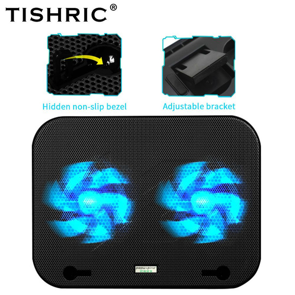 TISHRIC 2Fans Кронштейн для охлаждения ноутбука, С 2 портами Usb, 15 мм ...