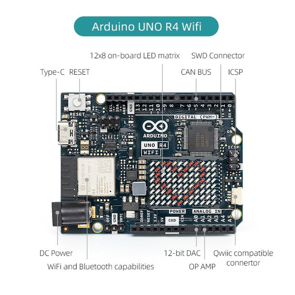 Плата микрокомпьютера Arduino Оригинальная материнская плата UNO R4 ...