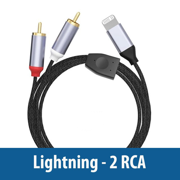Кабель Apple Lightning, RCA AERCOM Lightning_3,5 jack_RCA_Apple ...