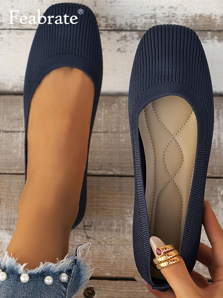 Балетки Женский Feabrate Текстиль, размер 36 Без каблука R (средняя) Туризм Закрытый нос, Тонкая ...