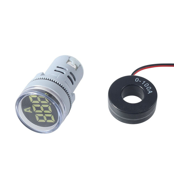 Белый светодиод, AC60 - 500V 22MM светодиодный цифровой дисплей ...