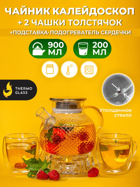Чайник заварочный, Чайный набор стеклянный, Чайник Заварочный ...