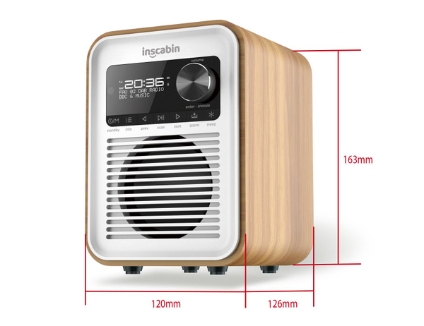 D6 DAB Radio Портативный беспроводной динамик с Bluetooth и FM-радио ...