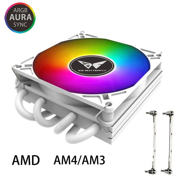 Кулер для процессора mini ITX Intel XC90 ARGB, Белый, AMD AM4 AM3, cpu ...
