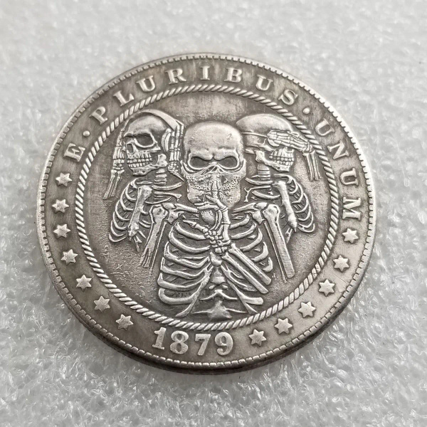 Серебряный доллар США 1879 г. Череп и орел - купить в интернет-магазине OZON с быстрой доставкой ...