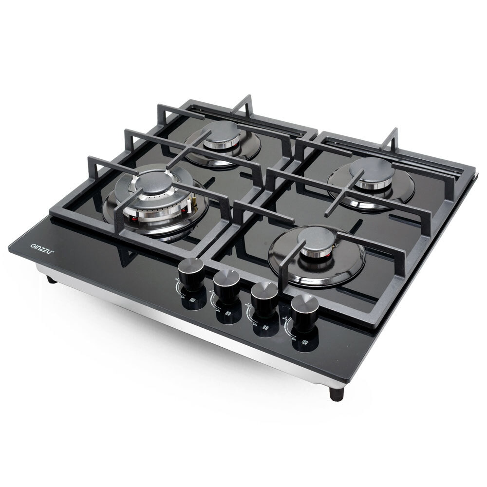 Варочная панель газовая HCG-471, стекло 4 конф, черная, черный цвет купить по низкой цене с ...