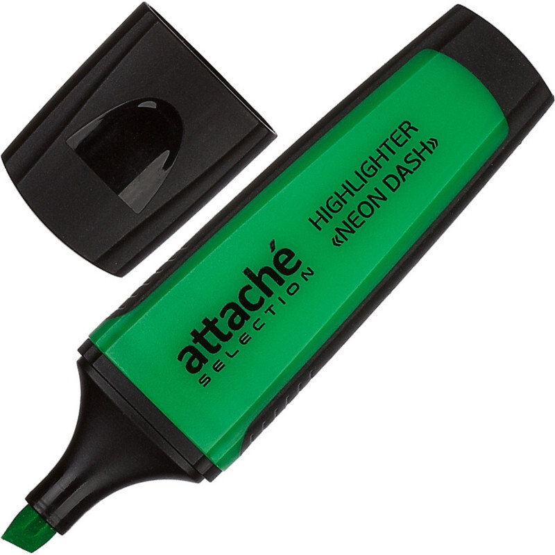 Маркер текстовыделитель Attache Selection Neon Dash 1-5мм зеленый — купить в интернет-магазине ...