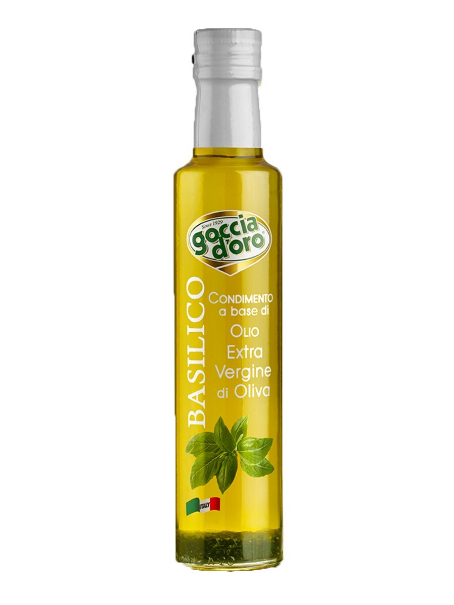 Масло оливковое Extra Virgin с базиликом 250мл Goccia d'Oro - купить с ...