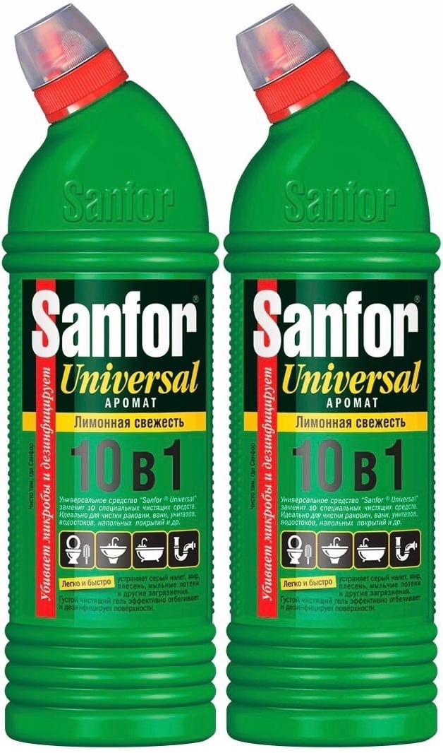 Универсальное чистящее средство Sanfor Universal 10 в 1 "Лимон", 1000 ...