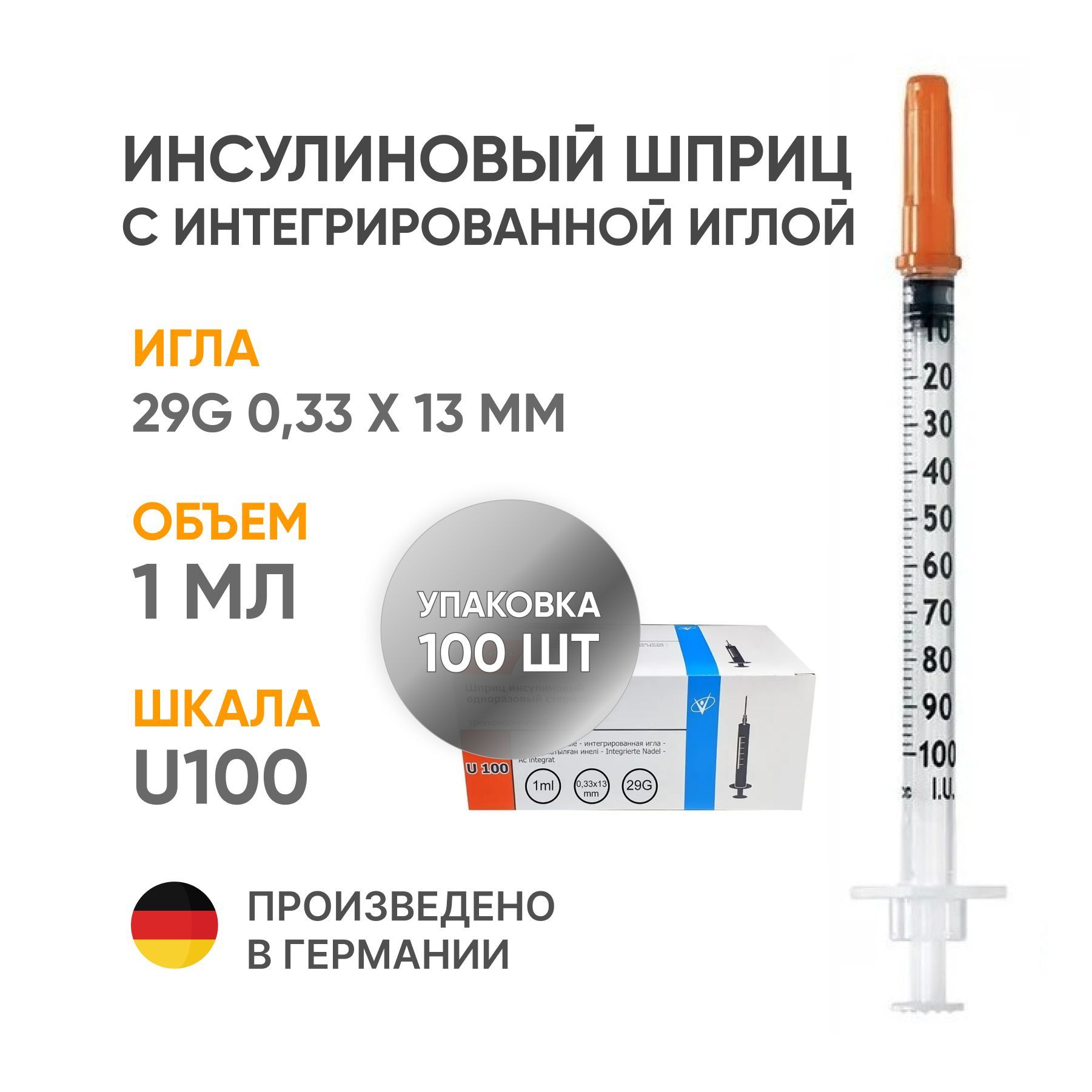 Шприцы Инсулиновые 1,0 – купить в интернет-аптеке OZON по выгодной цене