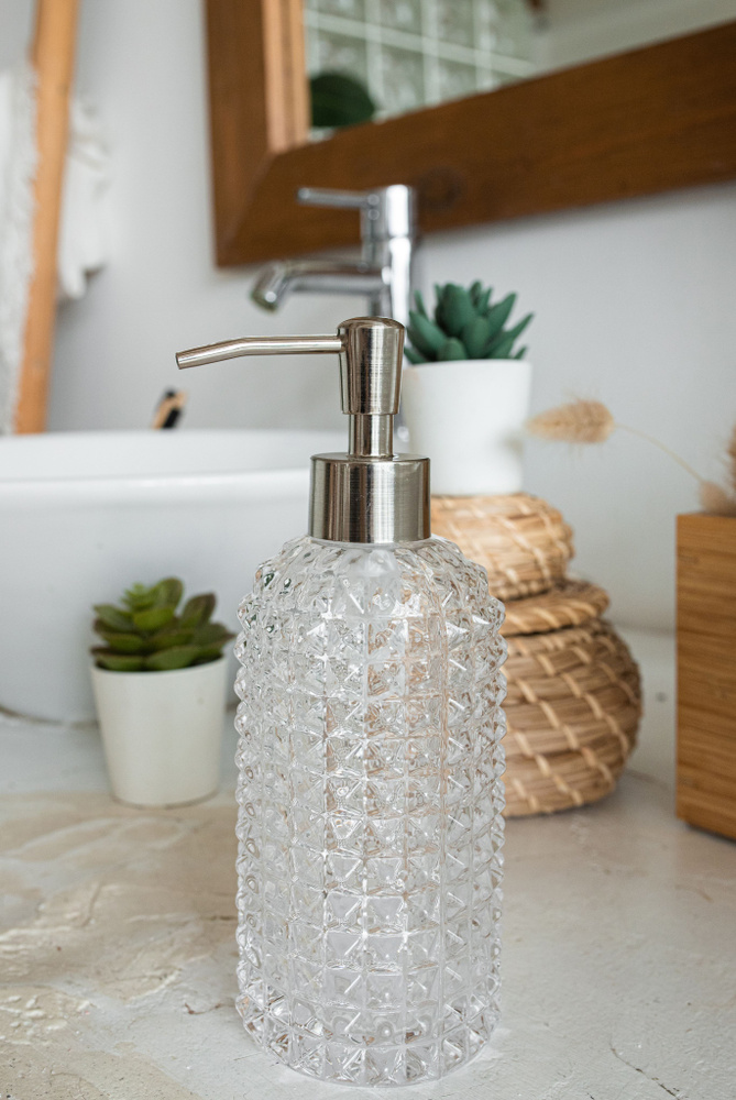 PROFFI HOME Дозатор для жидкого мыла, механический, "Glass", стекло - купить в интернет-магазине ...