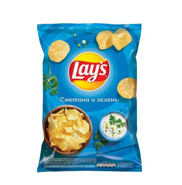 Lay's Чипсы Сметана и зелень, 70 г, 1 уп - купить с доставкой по ...