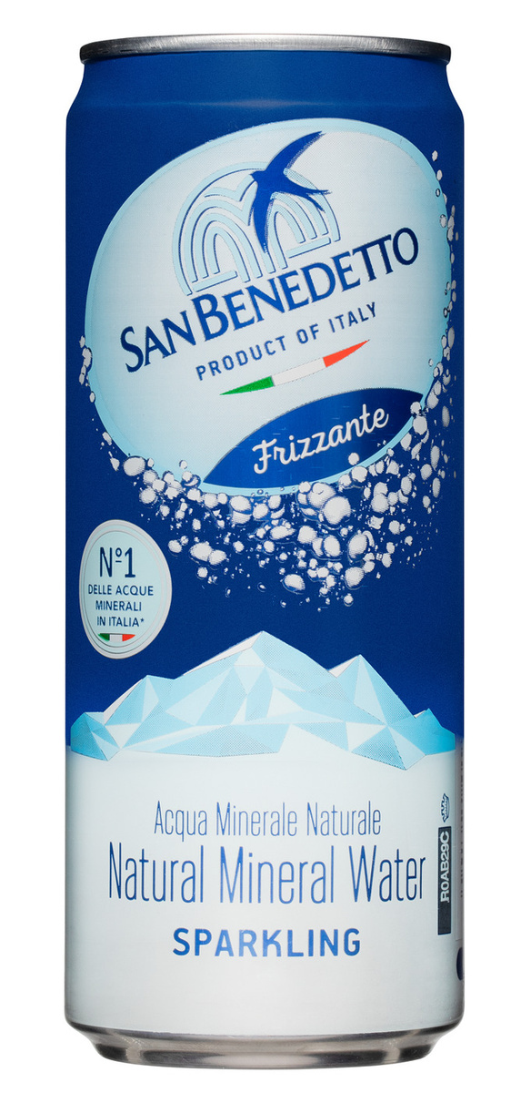 Вода San Benedetto (Сан Бенедетто) Банка 0.33 газированная, 24 шт ...