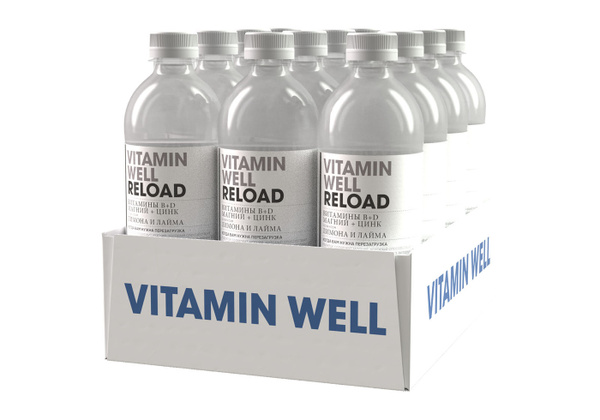 Vitamin Well Reload, напиток витаминизированный лимон-лайм, 12 шт х 500 ...