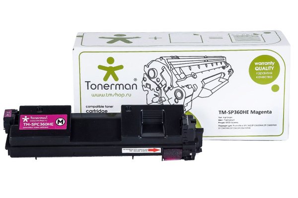 Расходник для печати Tonerman TM SPC360HE Black, Пурпурный (magenta ...